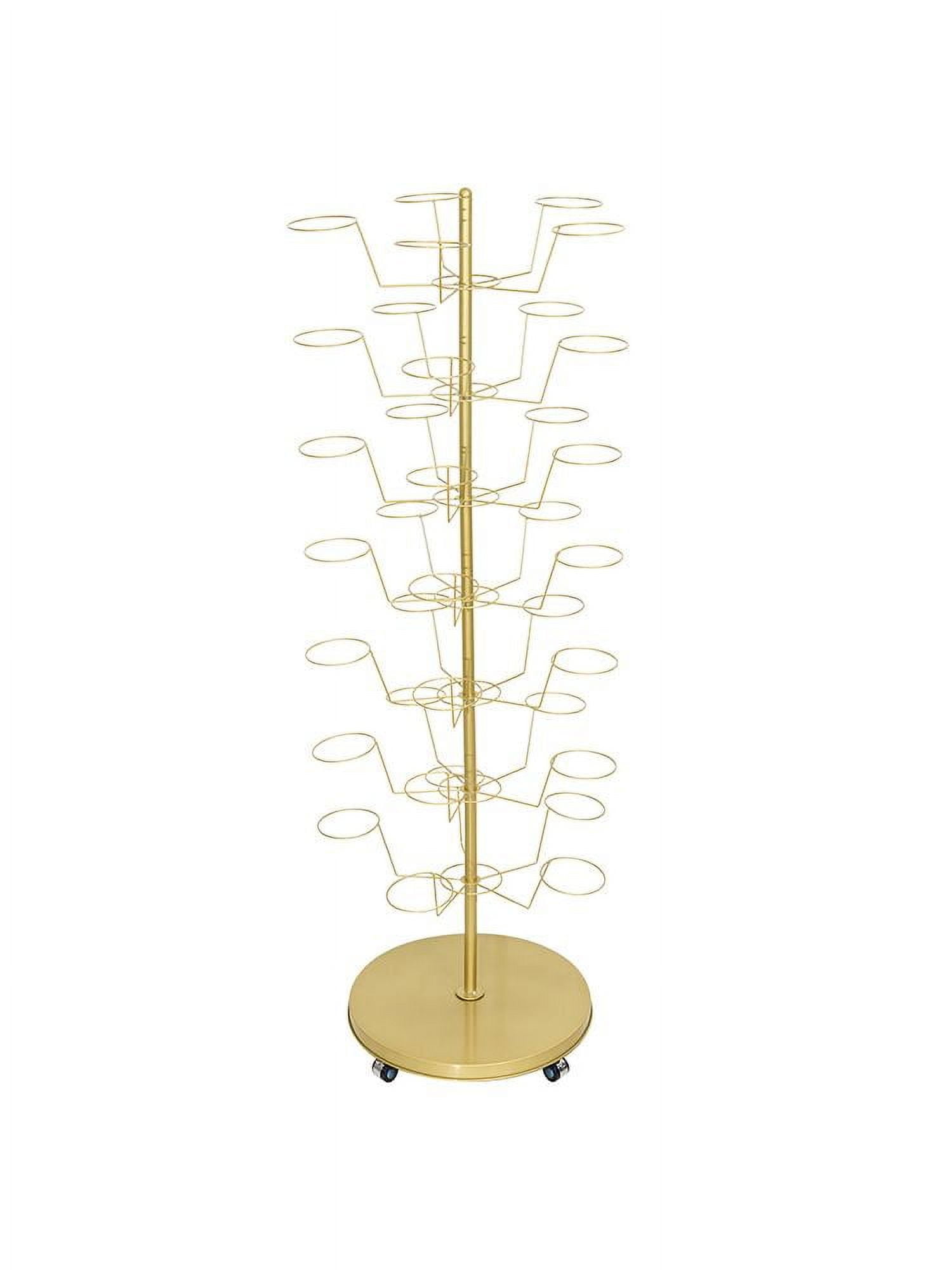 Movable Wig and Hat Rack, 7-Tier Floor Standing Organizer for Retail Boutiques and Bedroom ...