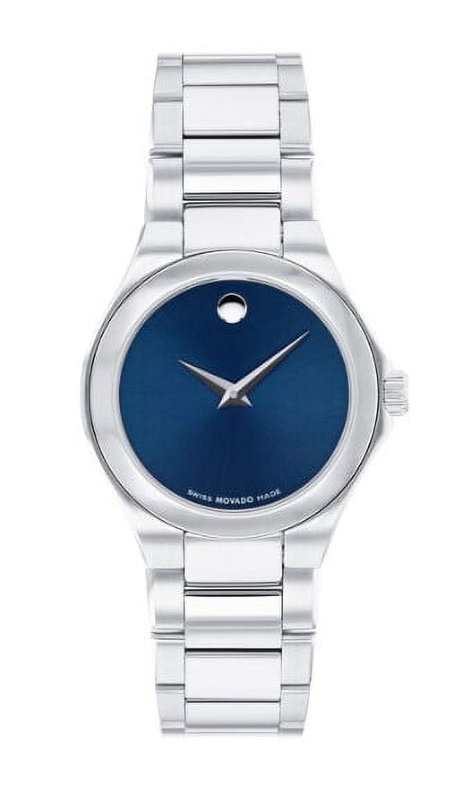 Movado Defio Women's Watch, 28 mm Case Size, Blue Dial, Silver Tone ...