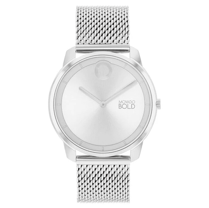 Movado 3601014 Trend Silver Dial Silver Stainless Steel Mesh Bracelet ...