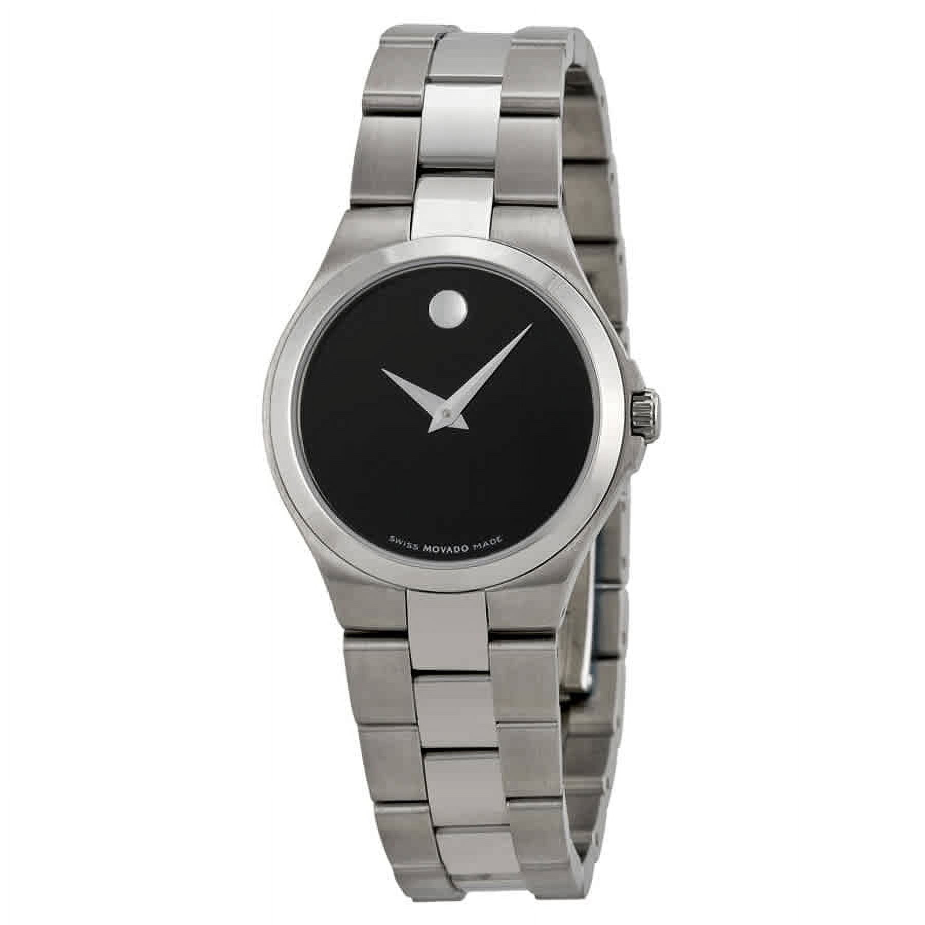 Movado Black Dial Stainless Steel Ladies Watch 0606558 - Walmart.com