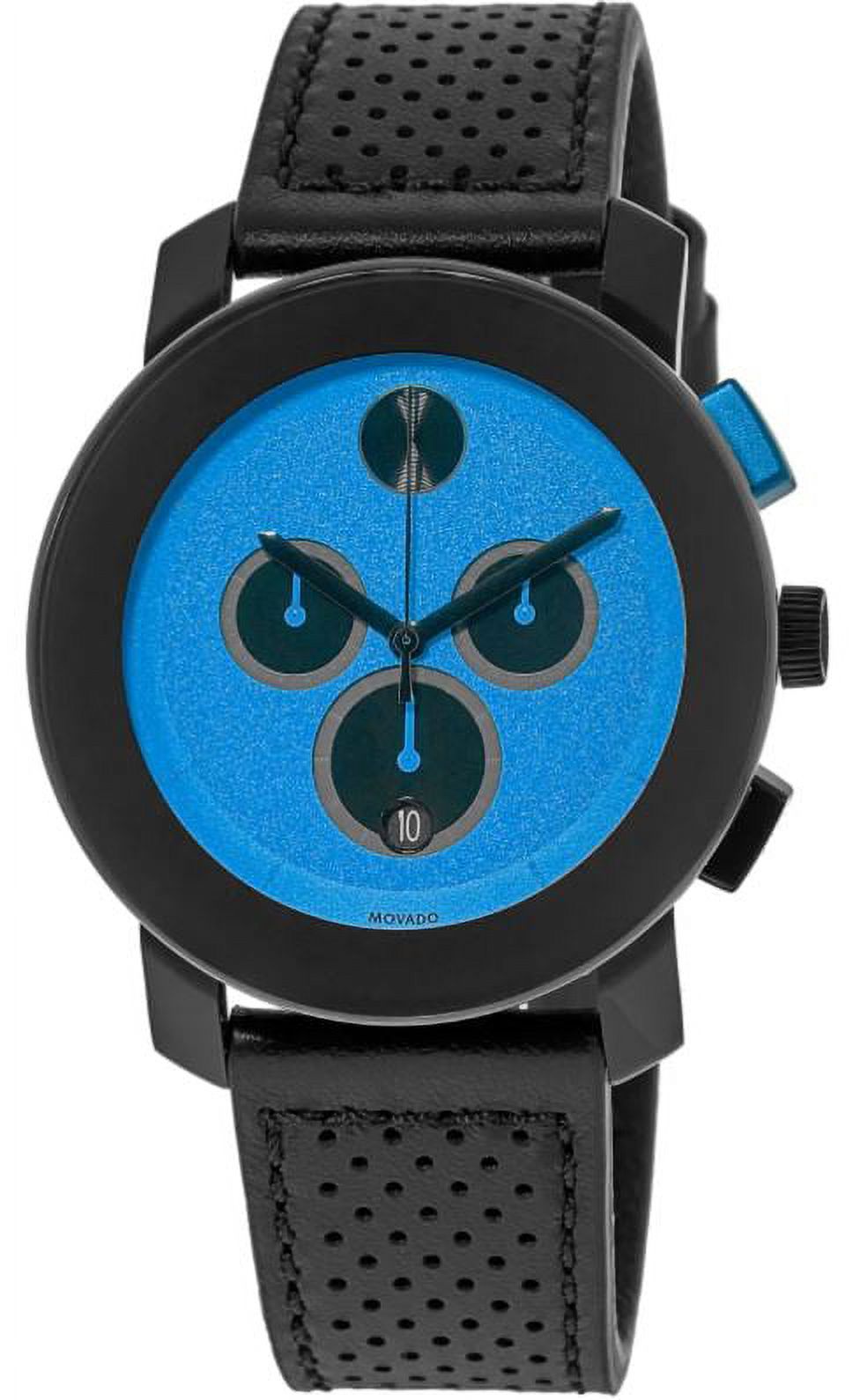Movado Bold TR90 Blue Dial Leather Strap Men's Watch 3600764 - Walmart.com
