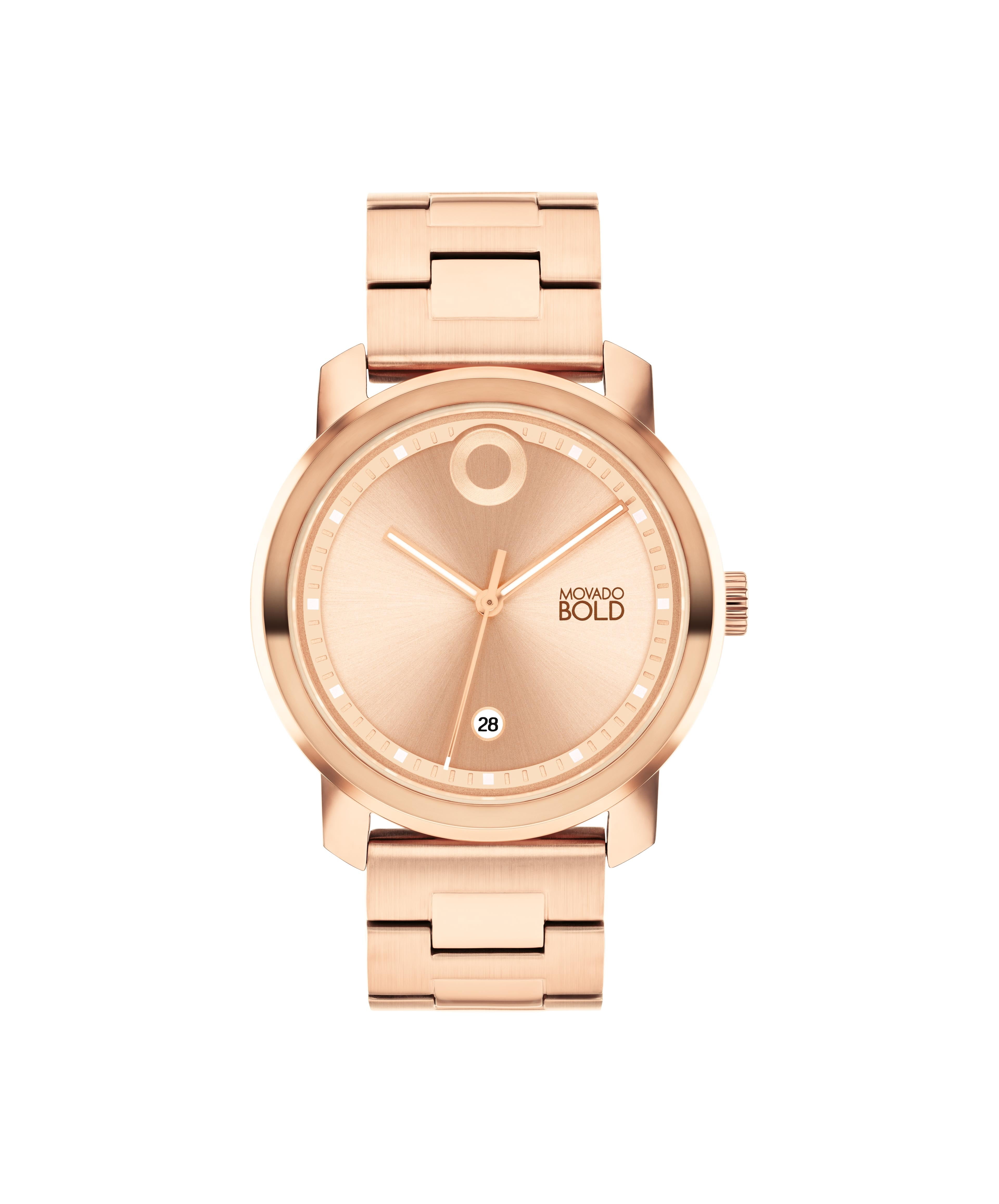 Movado Bold Trend Propel 3600991 Rose Gold 36mm Dial & Bracelet Womens ...