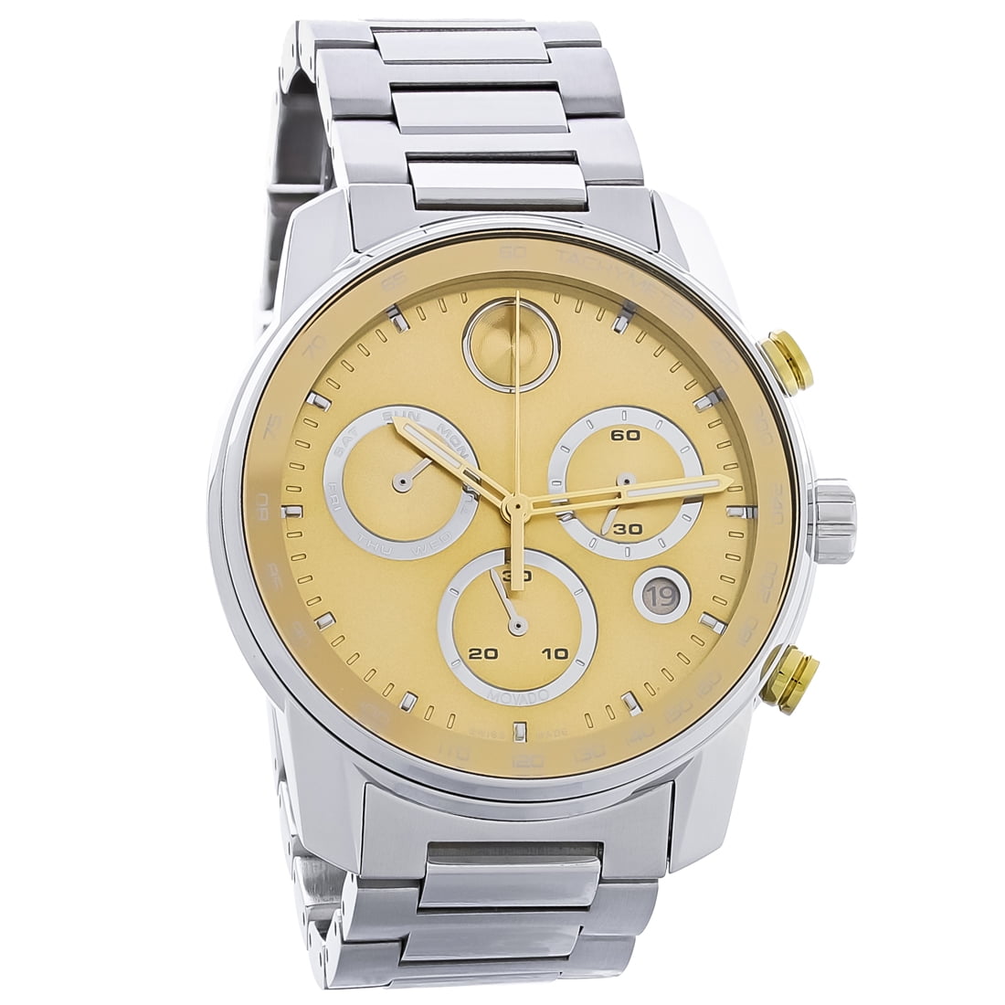 Movado Bold Verso Men's Two Tone Stainless Chronograph Quartz Watch ...