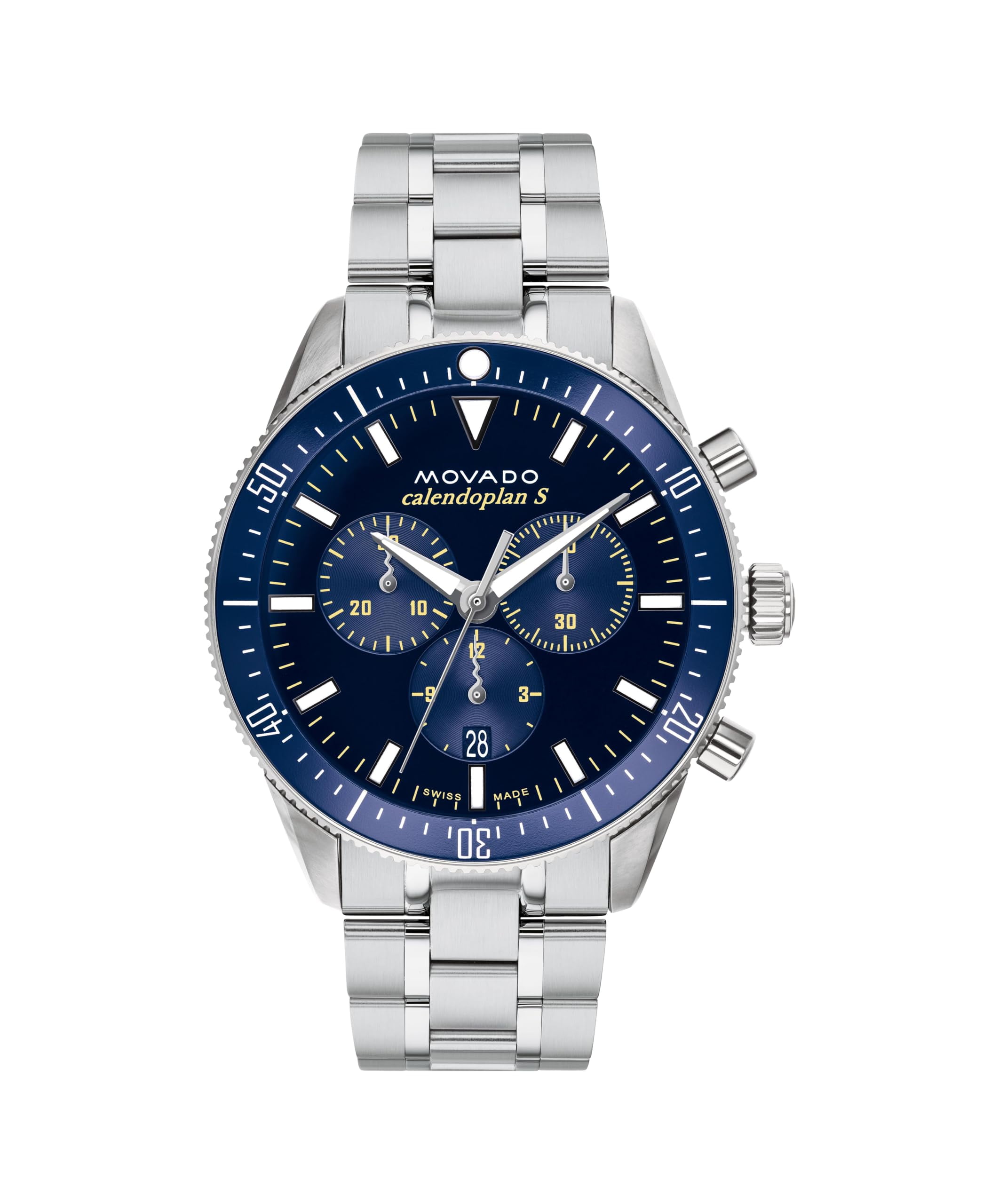 Movado Heritage Calendoplan S Men's Watch Swiss 3650124 Chronograph ...