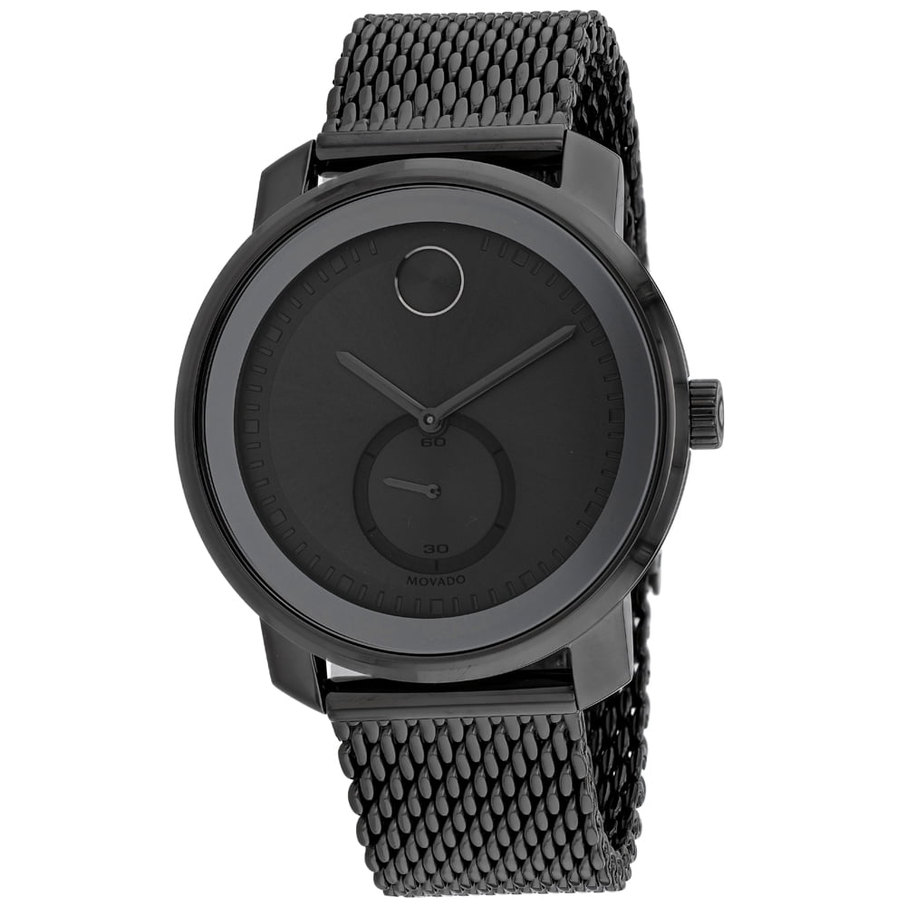 Movado Men's Stainless Steel Bracelet Gunmetal Dial Quartz Watch ...