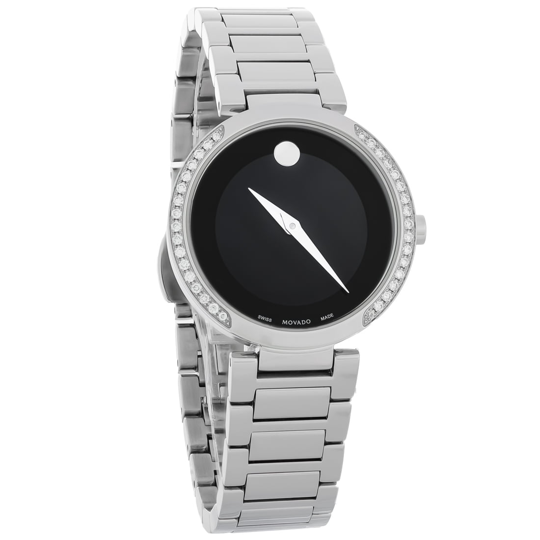 Movado Modern Classic Women's Diamond Stainless Steel Quartz Watch ...