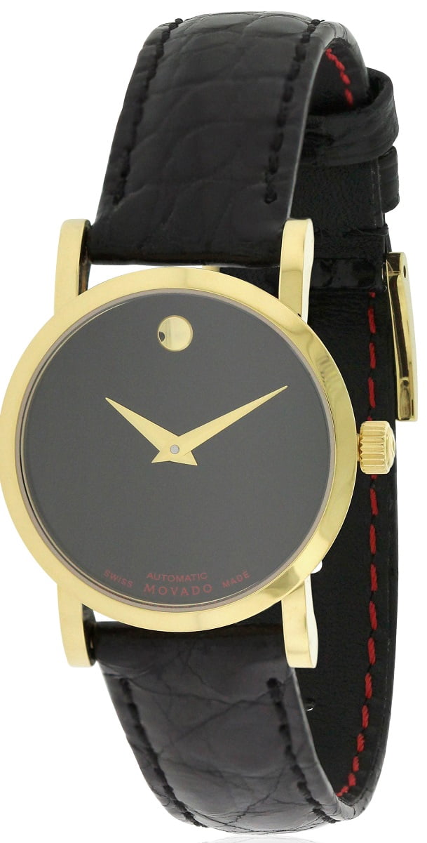 Movado Red Label Leather Automatic Ladies Watch 0607010 - Walmart.com