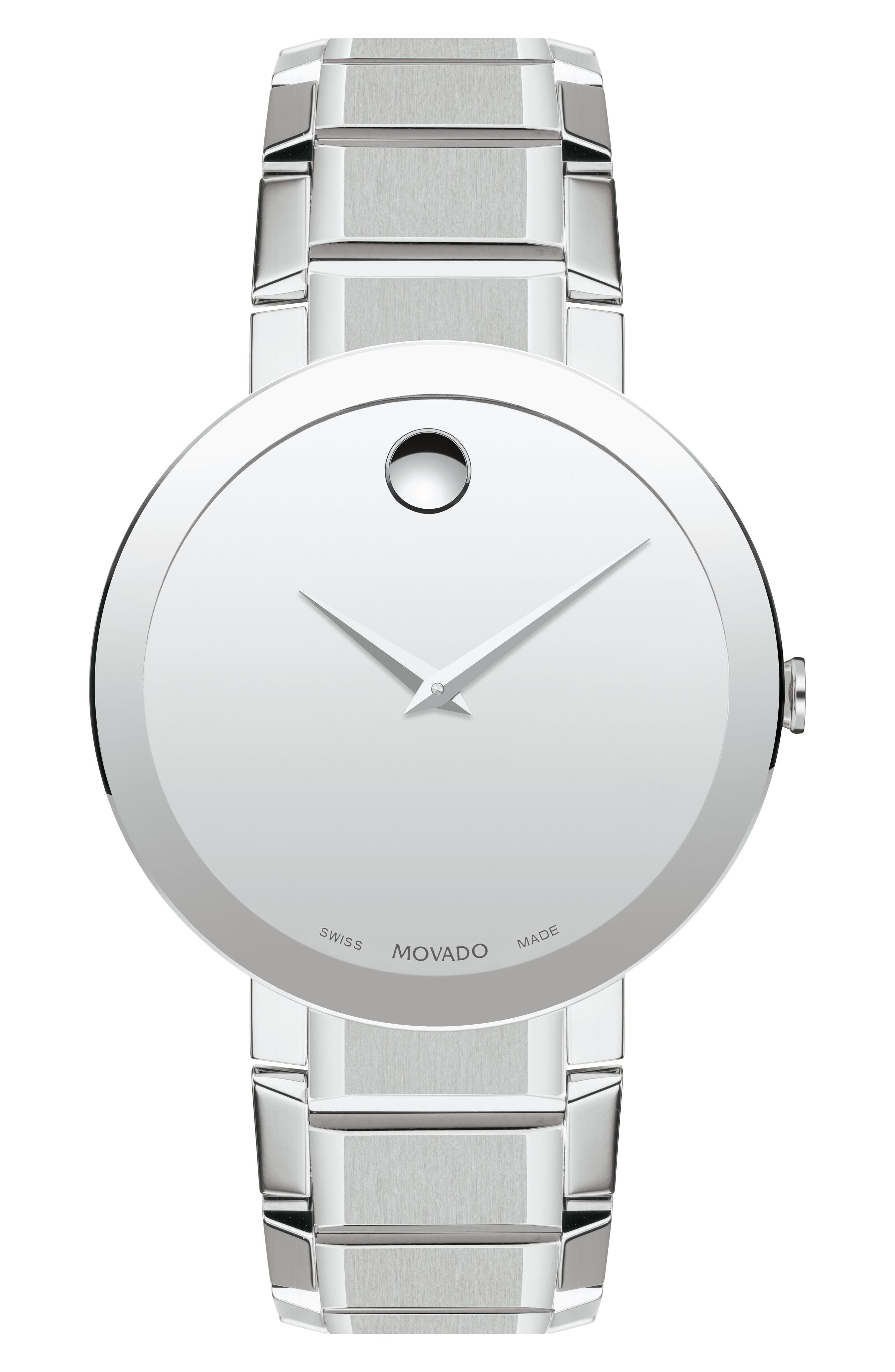 Movado Sapphire Stainless Steel Bezel-Free Bracelet Watch - Walmart.com