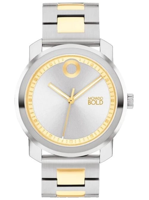 Movado Trend Propel 3601032 Silver Dial Two Tone Bracelet 43mm Mens ...
