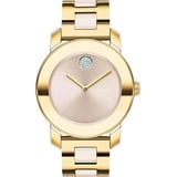Movado Women's Bold Ceramic Watch, Swiss Quartz, 36mm Pale Gold, Beige ...