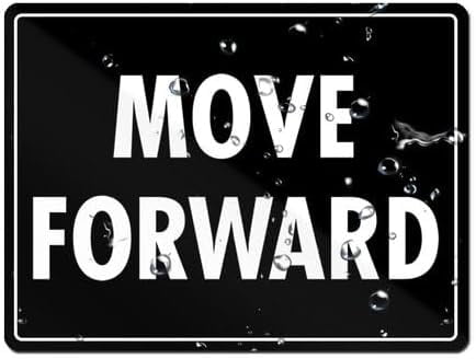 Move Forward Wall Or Door Sign- Black & White Acrylic Sign For Business ...