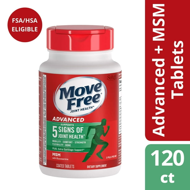 Move Free Advanced Plus MSM, 120 tablets - Walmart Business Supplies