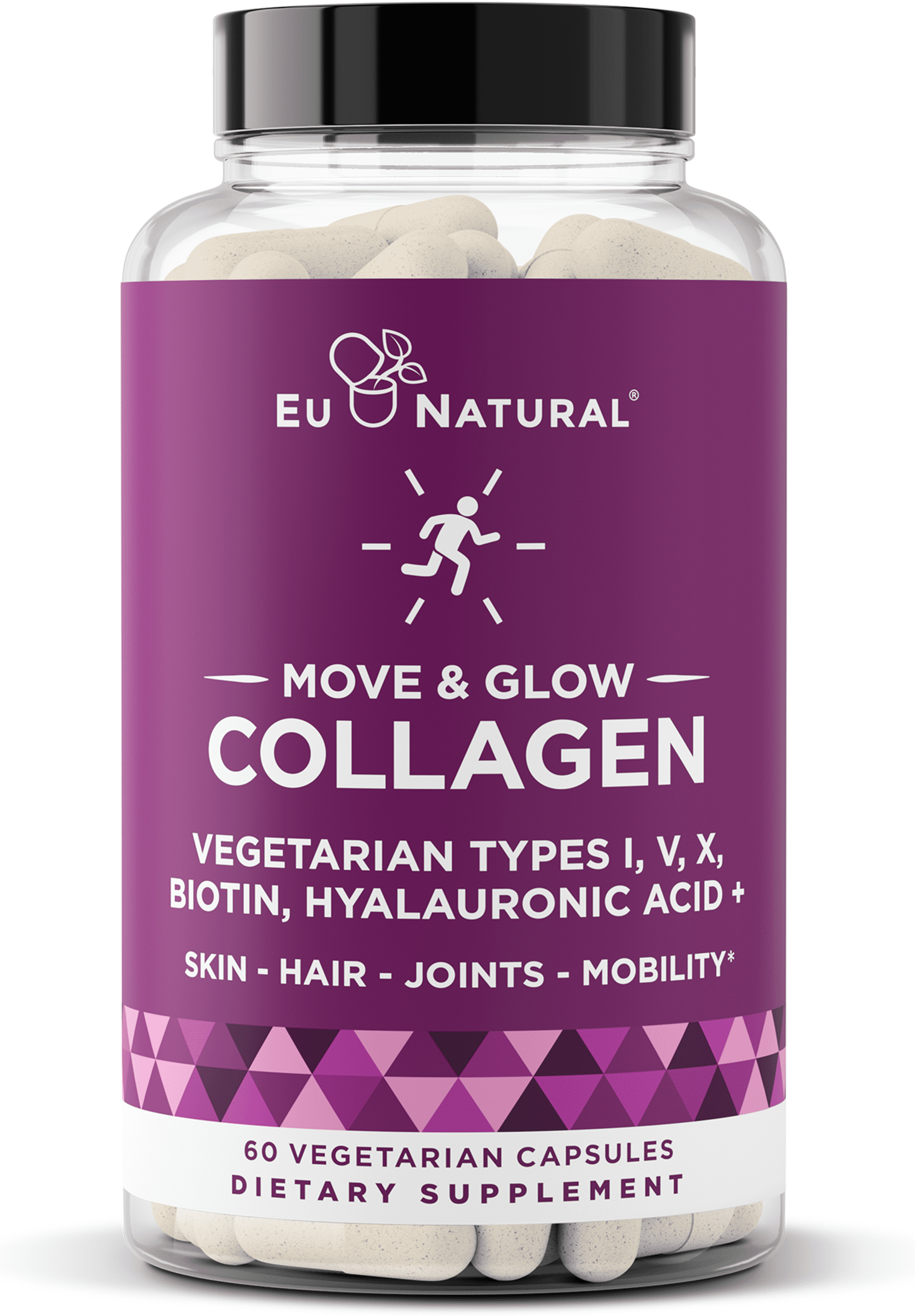 Eu Natural Move & Glow Collagen Pills, Vegetarian Multi-Collagen, 9 ...