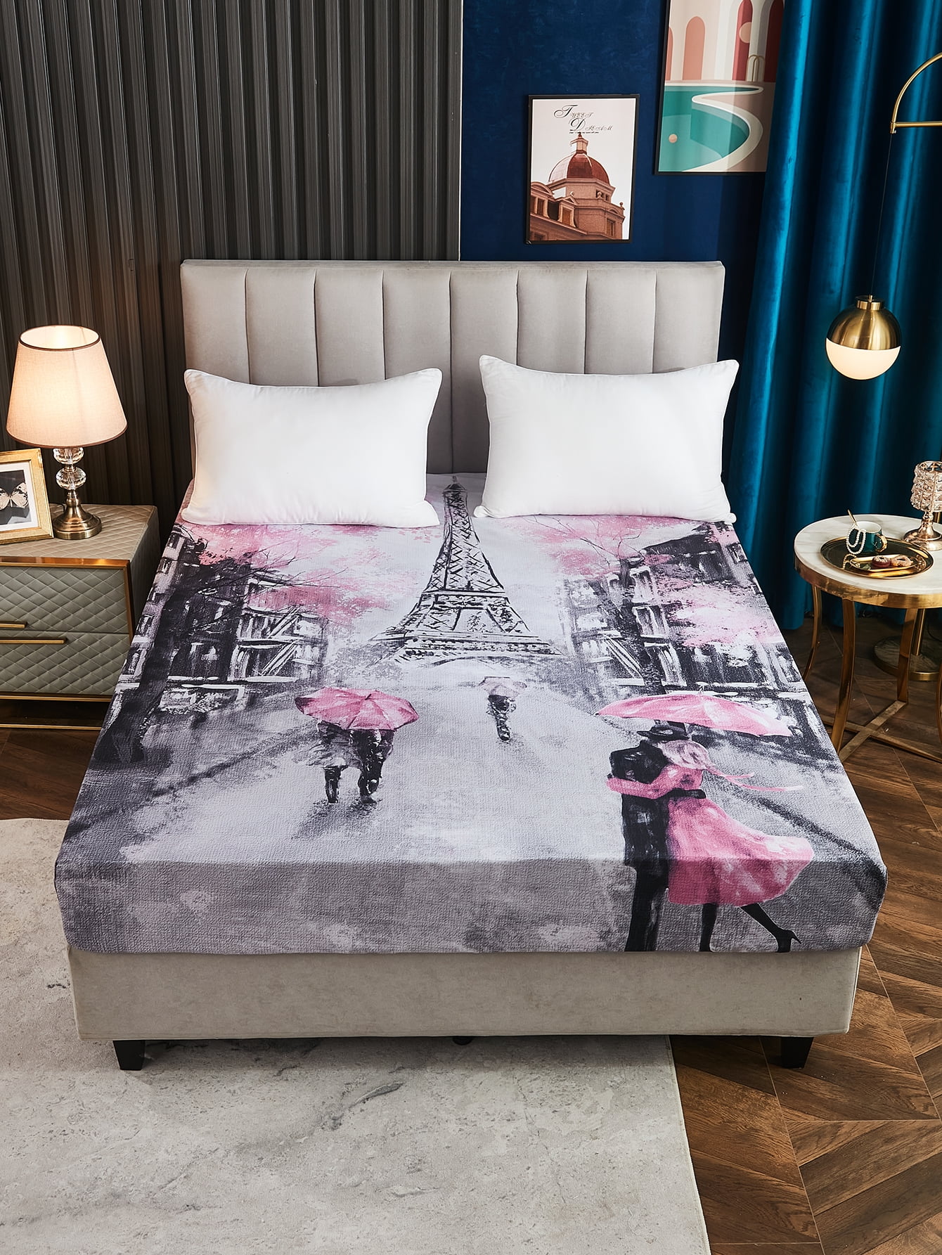Move Over Pink Girls Single Fitted Sheet King, Eiffel Tower Sheet Only ...
