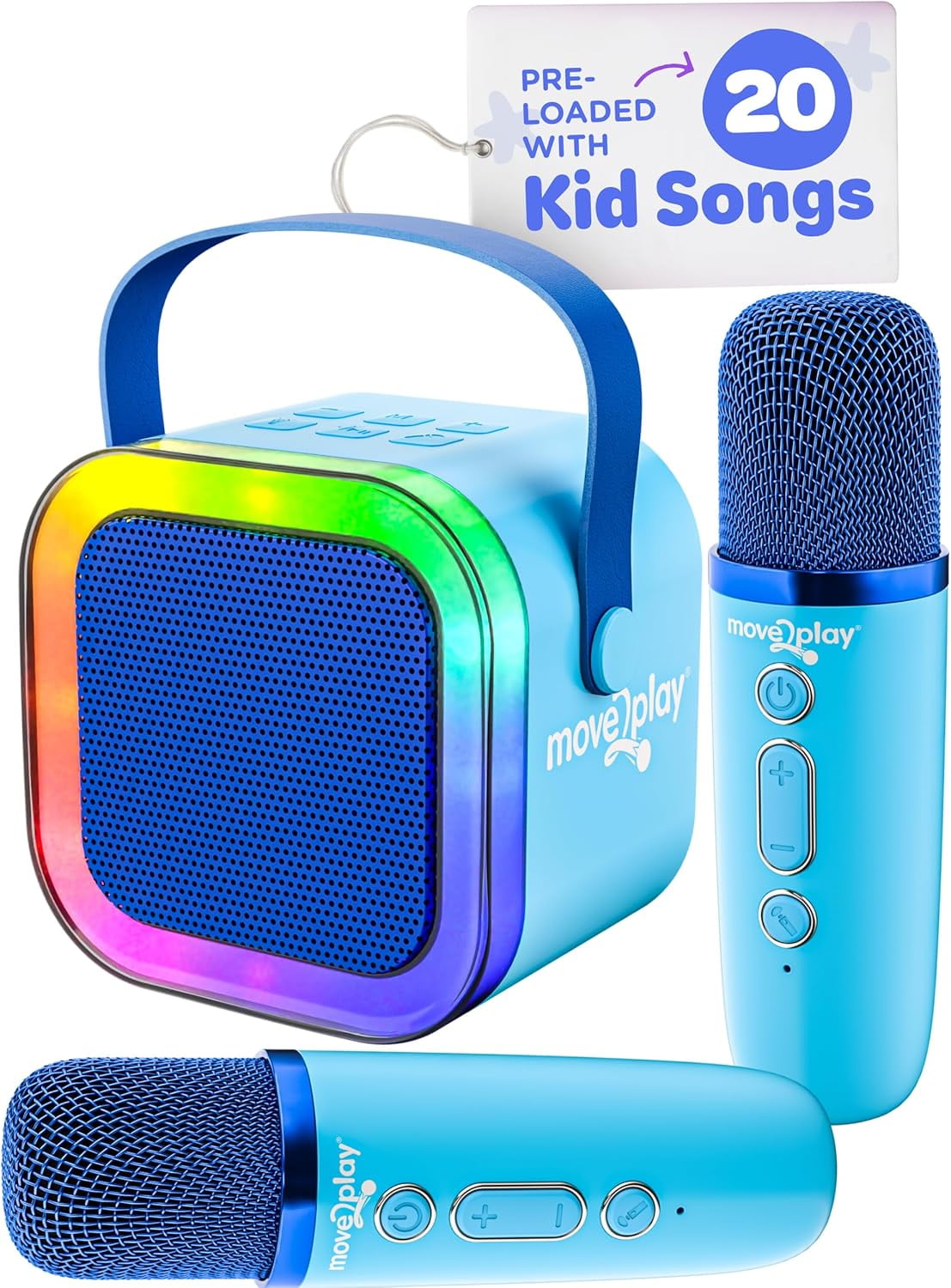 Move2Play Mini Karaoke Machine for Kids | includes 20+ Kids Songs ...
