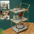 Moveable Handcart Cart 3 Tiers Bar Carts & Serving Carts Storage Small ...