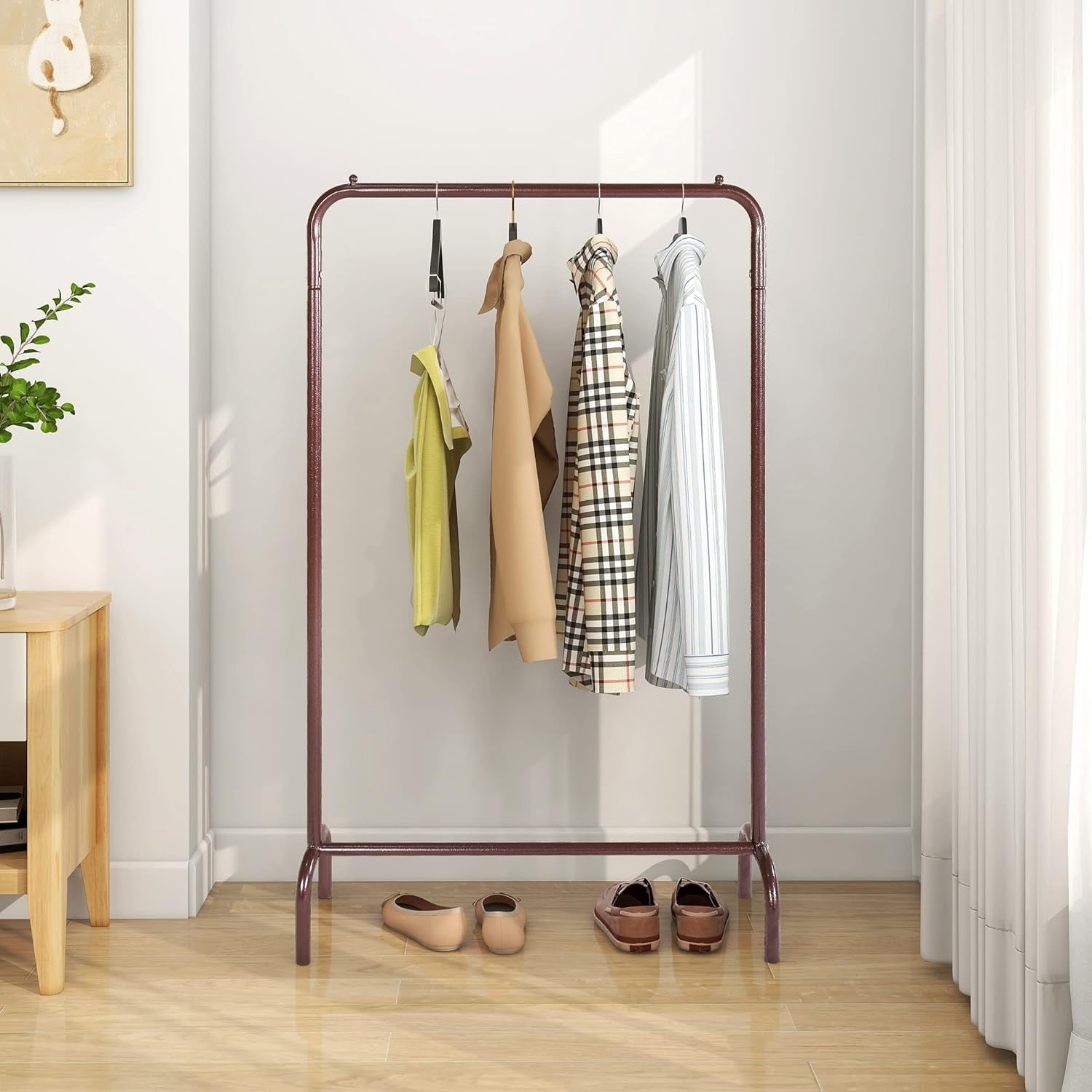 Moveable Upright Garment Racks,Clothes Hanger for Hanging Clothes and ...