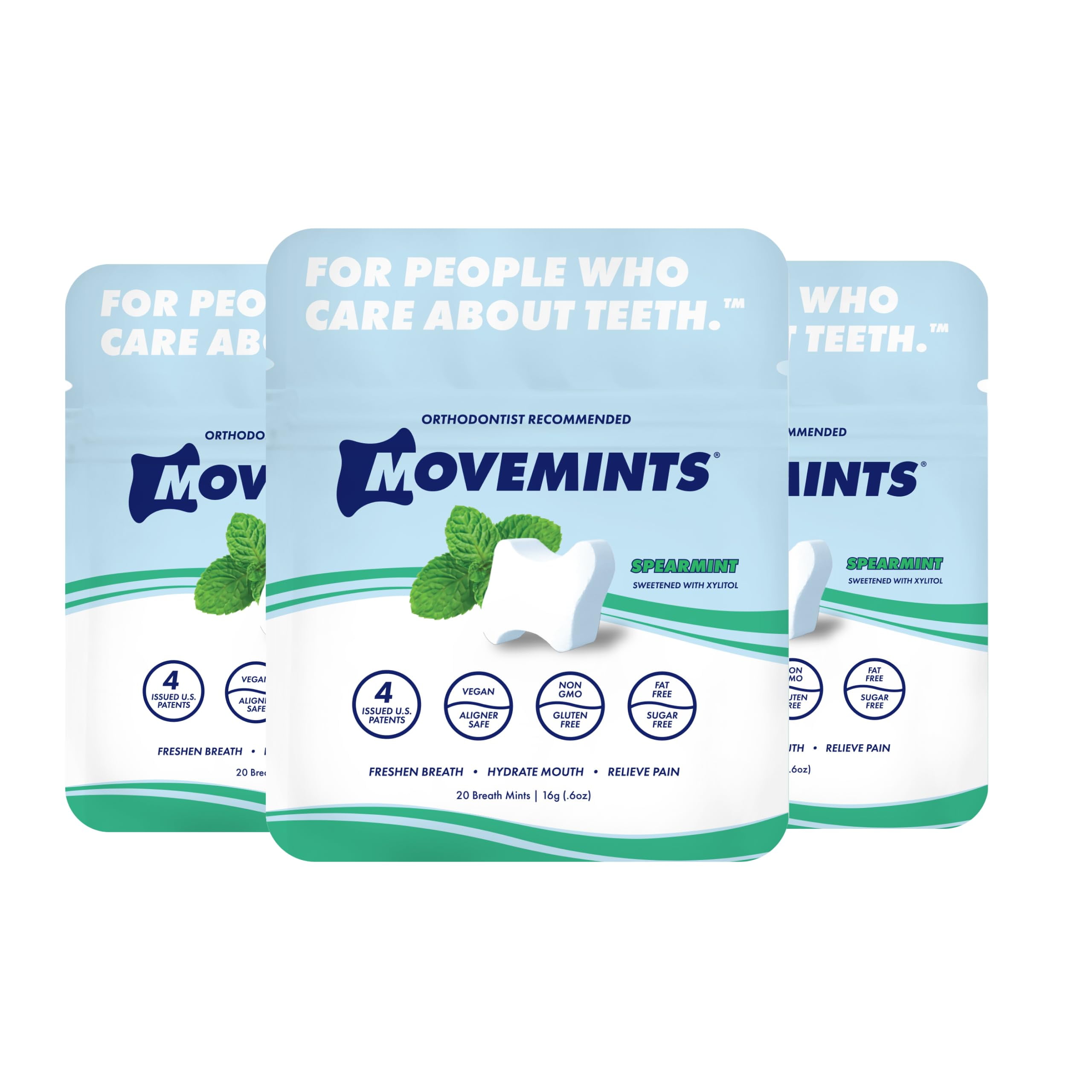 Movemints Clear Aligner Mints MMF7 - Patented, Edible Alternative to ...