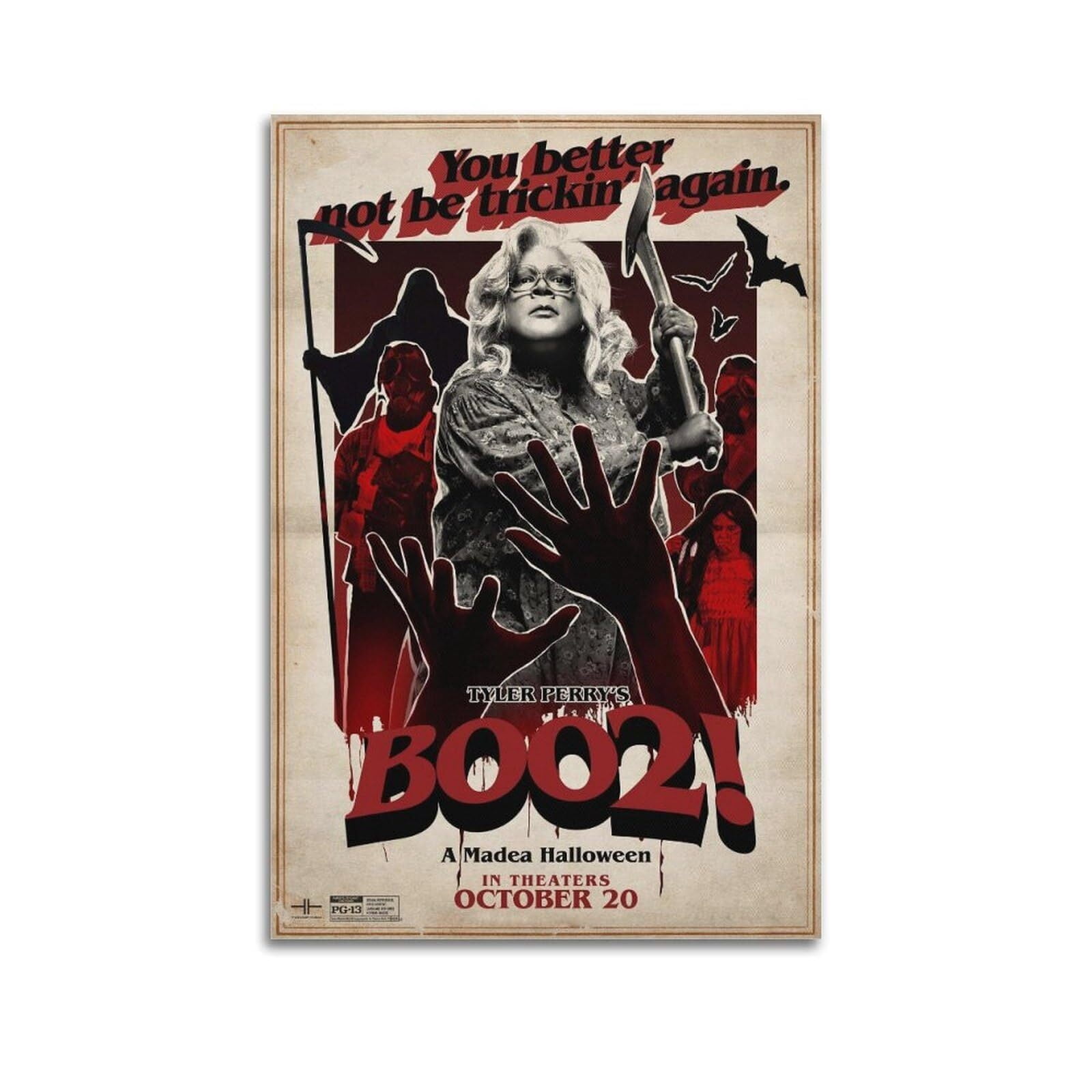 Movie Boo 2! A Madea Halloween Aesthetic Poster Poster Wall Art Canvas ...