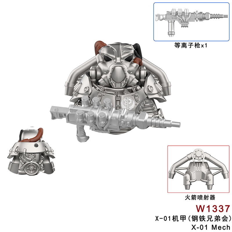 Movie Bricks Radiation For Toy Gifts Cooper T60 Power Armor X-01 Mech ...