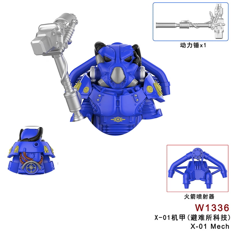 Movie Bricks Radiation For Toy Gifts Cooper T60 Power Armor X-01 Mech ...