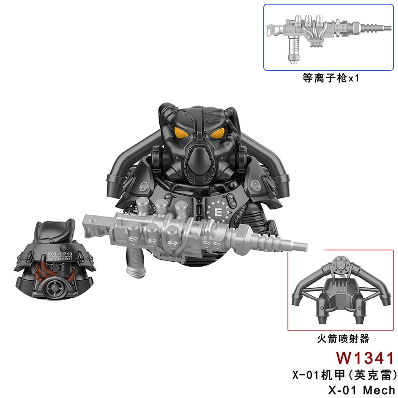 Movie Bricks Radiation For Toy Gifts Cooper T60 Power Armor X-01 Mech ...