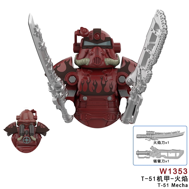 Movie Bricks Radiation For Toy Gifts Cooper T60 Power Armor X-01 Mech ...