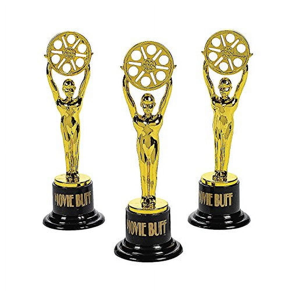 Walmart Movie Buff Gold Trophy - Winner Plastic Trophies, 12 Pieces ...