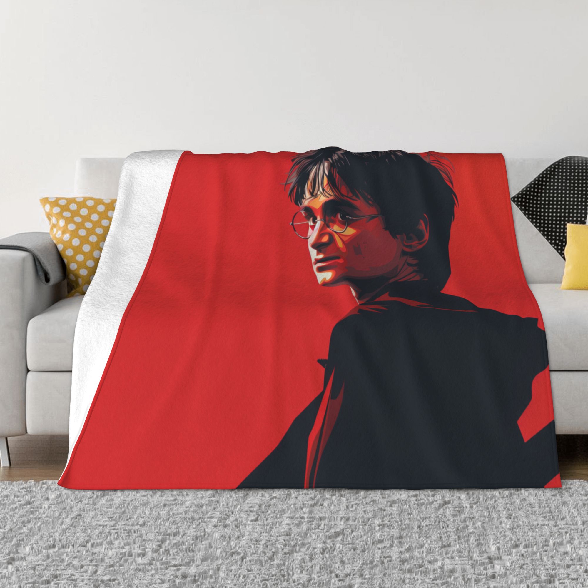 Movie Cartoon Harry Potter Throw Blanket Soft Plush Travel Blanket For ...