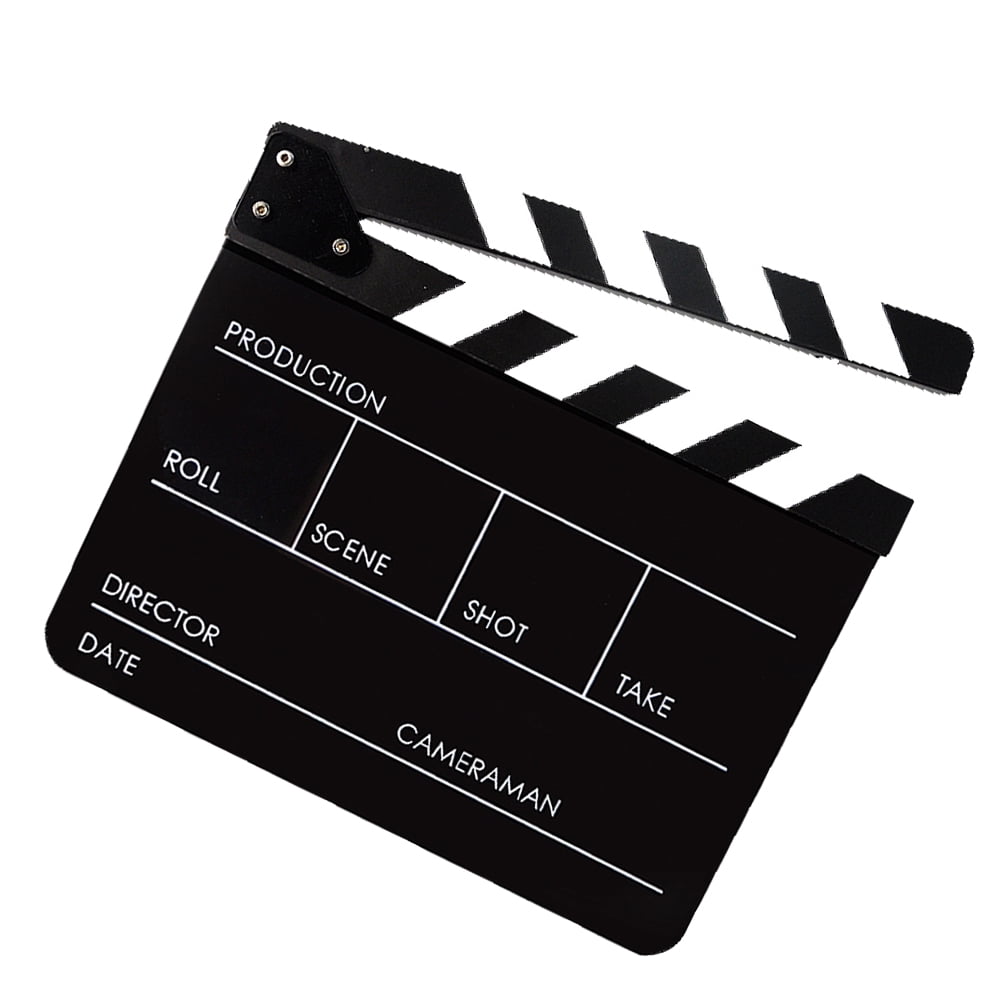 Movie Clapboard Professional Clapper Board Dry Erase Film Blank Clapperboard Clapper - Walmart.com