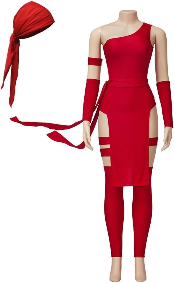 Movie Elektra Garments Set Women's Sexy Red Battle Suit Superhero ...