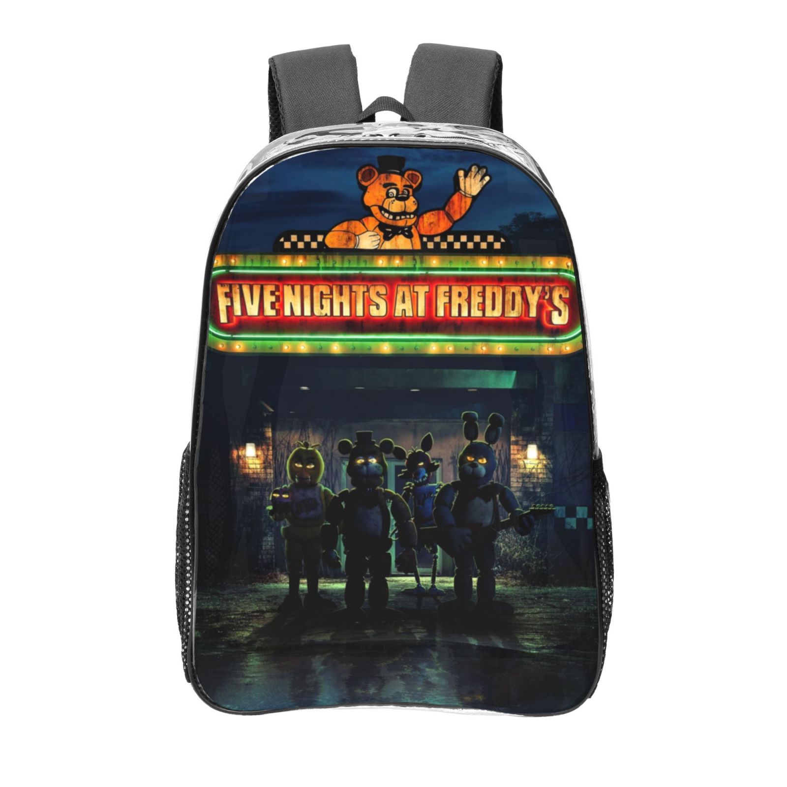 Movie Five Nights at Freddy's Transparent Backpack Adjustable Shoulders ...