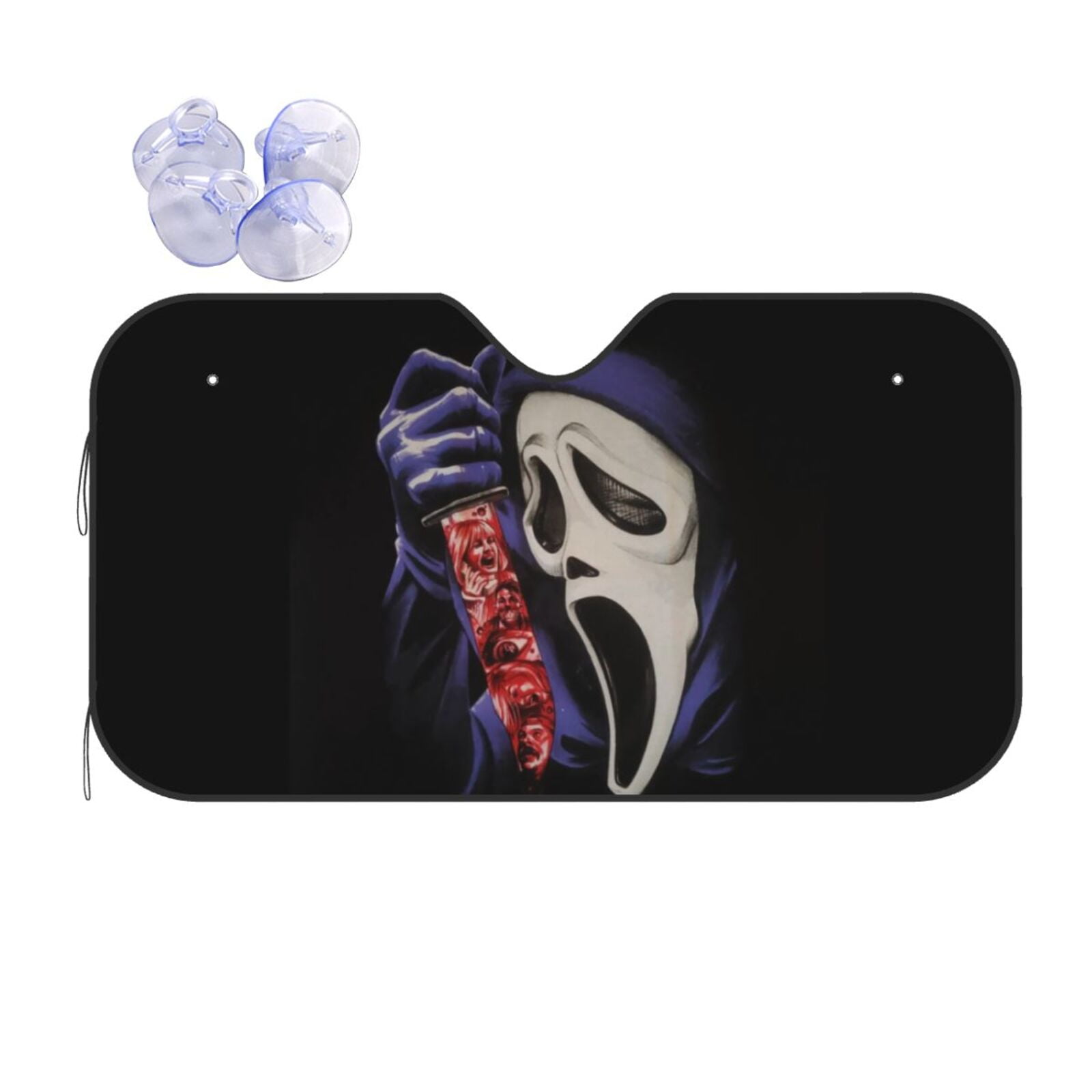 Movie Ghostface Scream Horror Car Sunshade Accessories Automotive Front ...