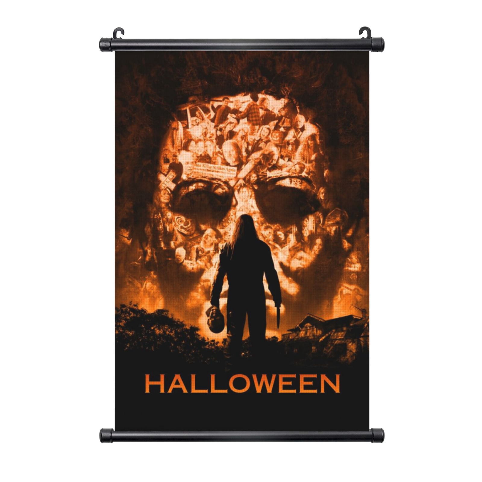 Movie Halloween Michael Myers Black Plastic Shaft Hanging Poster Decor ...