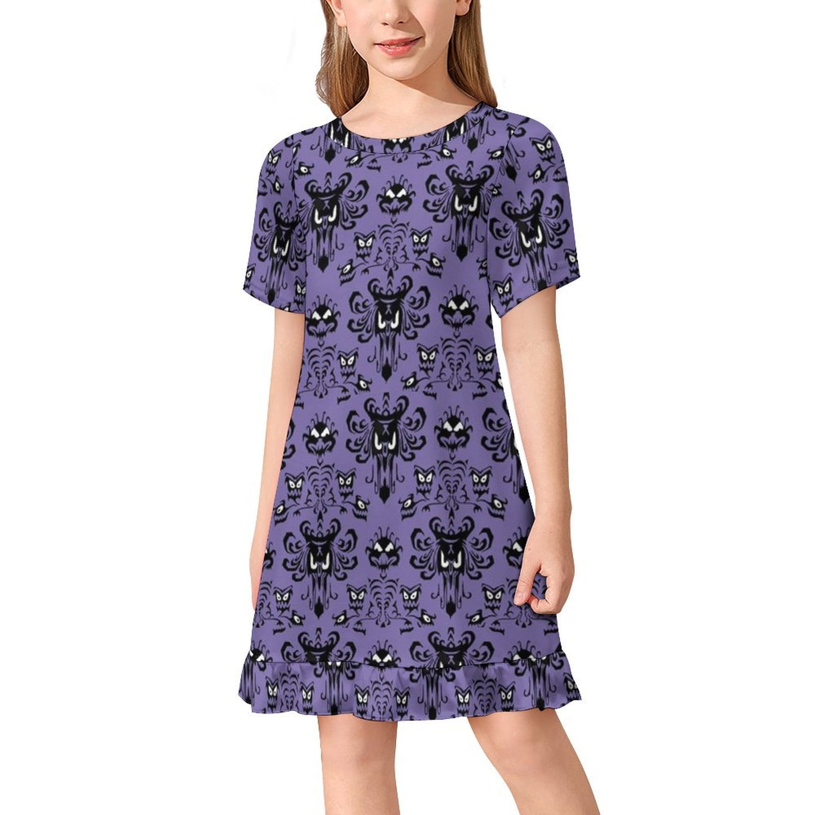 Movie Haunted Mansion Demon Children's Short Sleeved Dress 3D Printed ...
