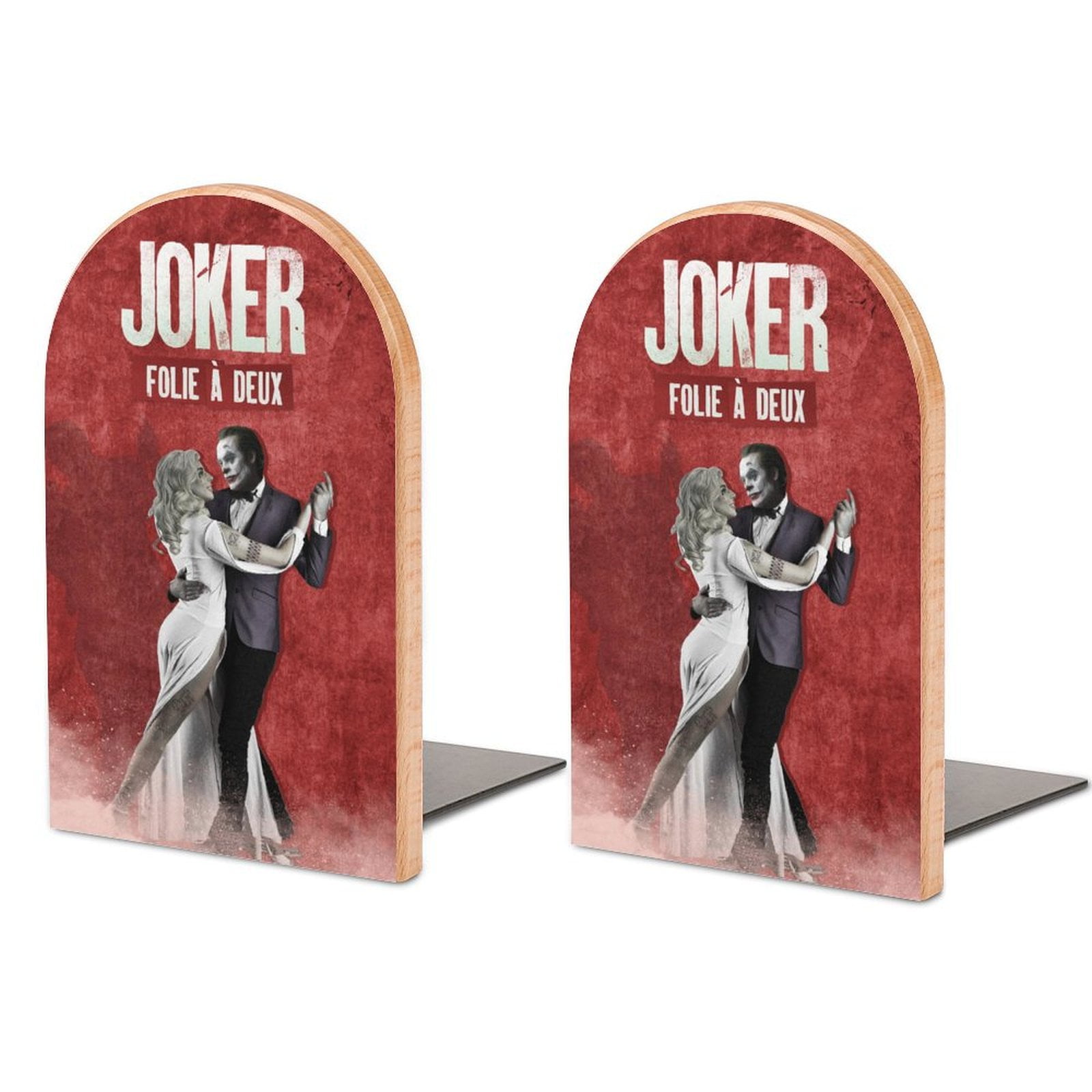 Movie Joker Folie A Deux Bookends Wood Book Divider Decor Shelves Non ...