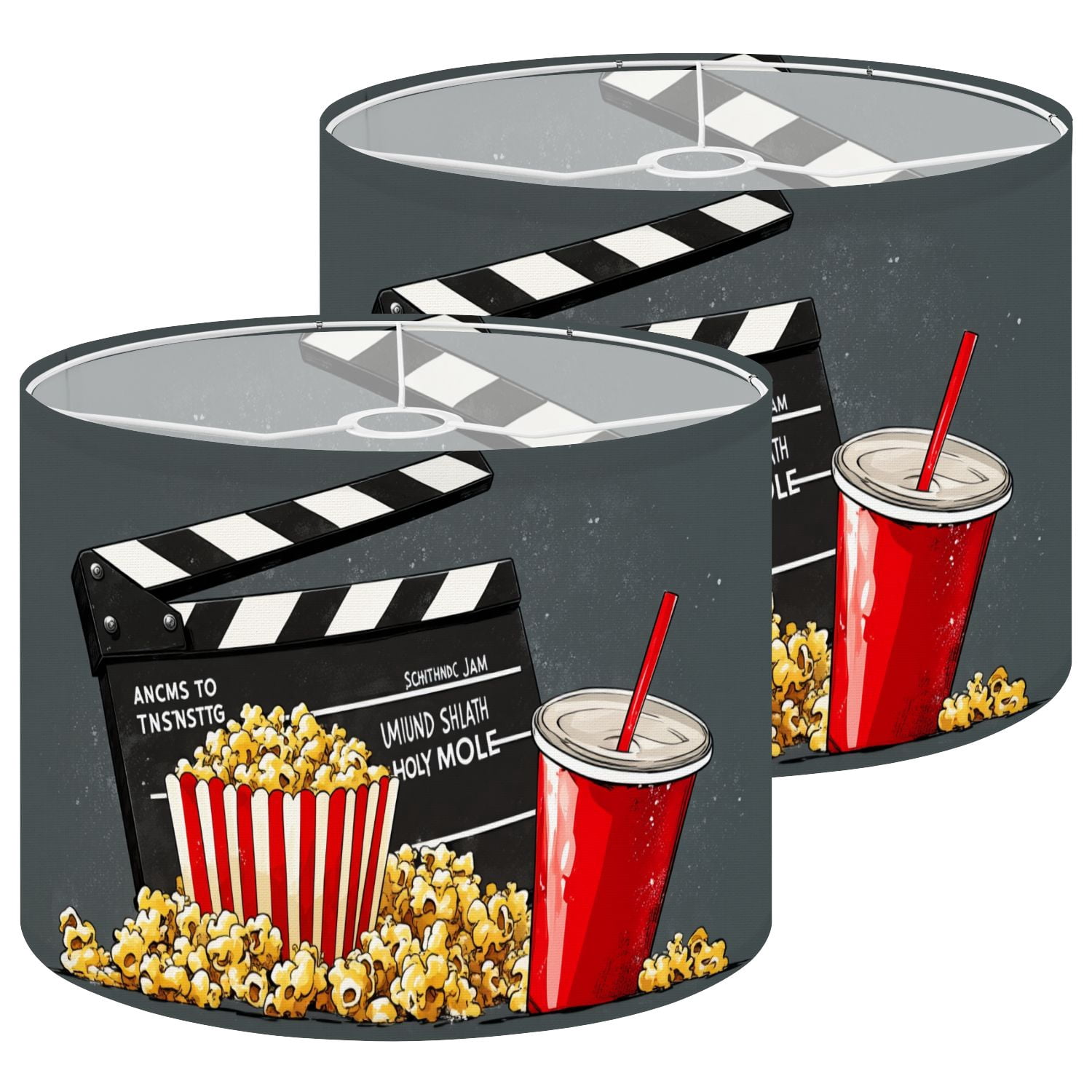 Movie Lampshades 2 Pack Film Popcorn Poster Film Theater Picture Home ...