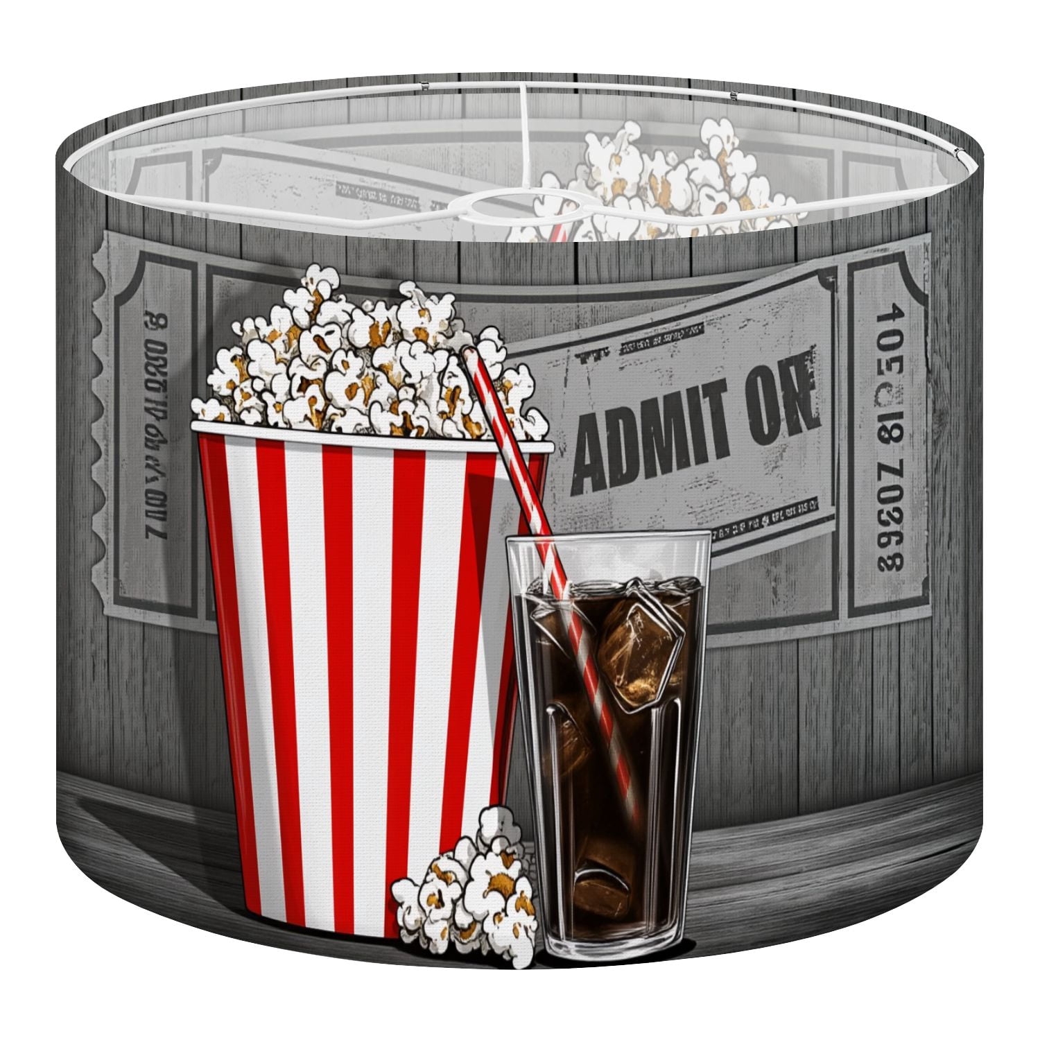 Movie Linen Drum Lampshades Black Red Movie Vintage Filmmaking Clapper ...