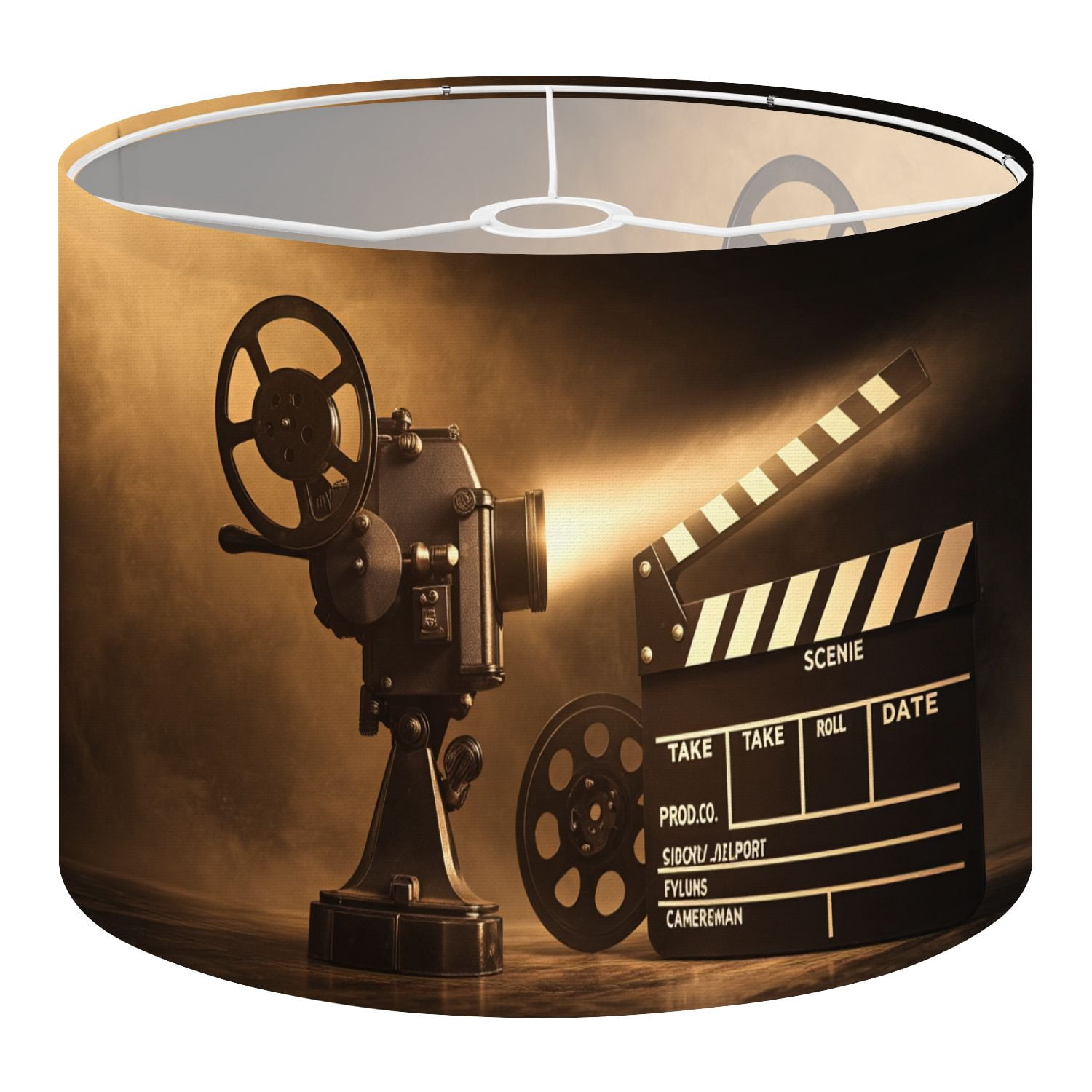 Movie Linen Drum Lampshades Classic Old Fashion Film Reels Poster ...