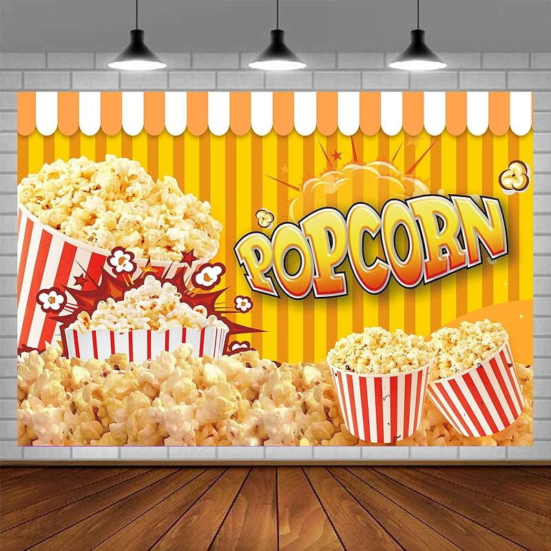Movie Night Backdrop,Popcorn Photography Background Children Birthday ...