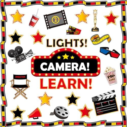 Movie Night Bulletin Board Set - Motivational Theme Bulletin Boarders ...