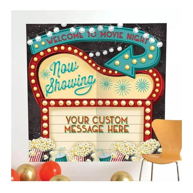 Movie Night Hollywood Award Prom Theme Party Decoration Backdrop ...