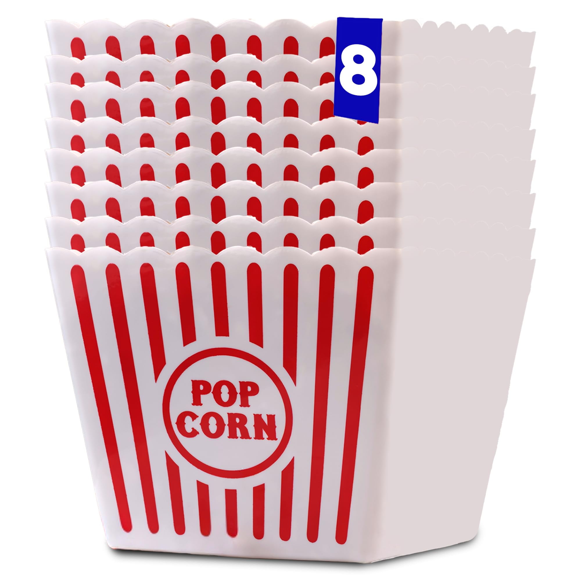 Movie Night Popcorn Containers for Theater, Cinema, and Home Use - Red ...