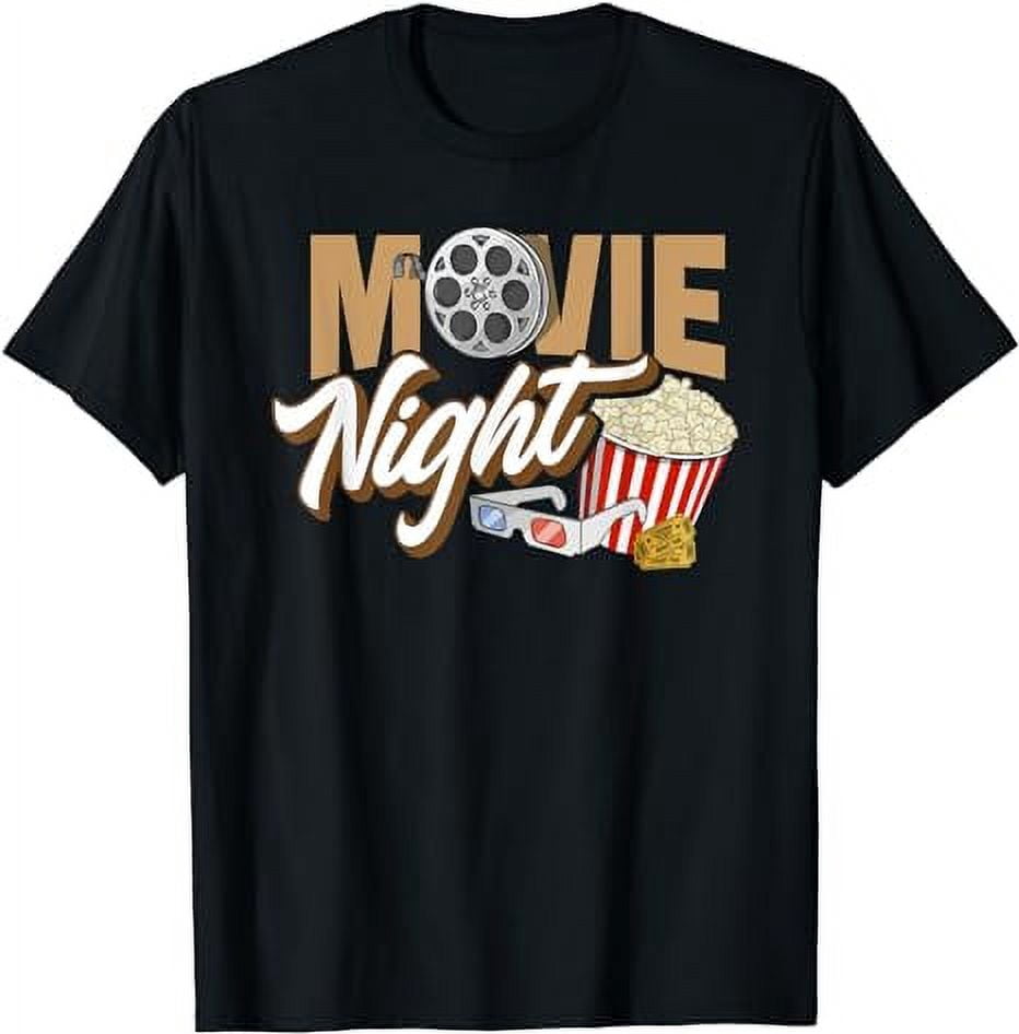 Movie Night - Popcorn Movies Cinema Family T-Shirt - Walmart.com