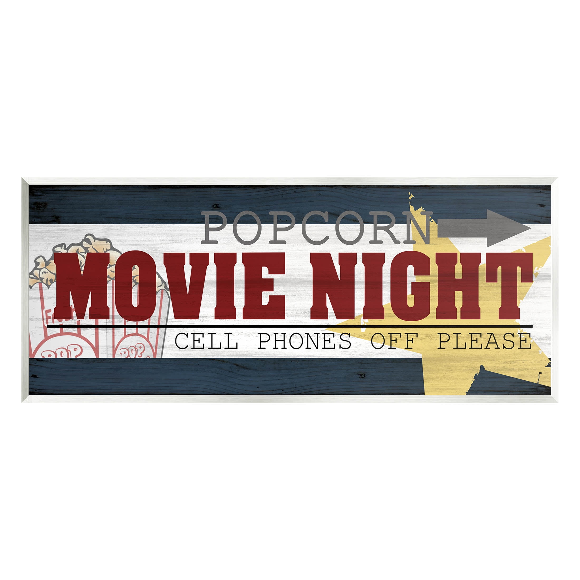 Movie Night Vintage Sign Typography Graphic Art Unframed Art Print Wall ...