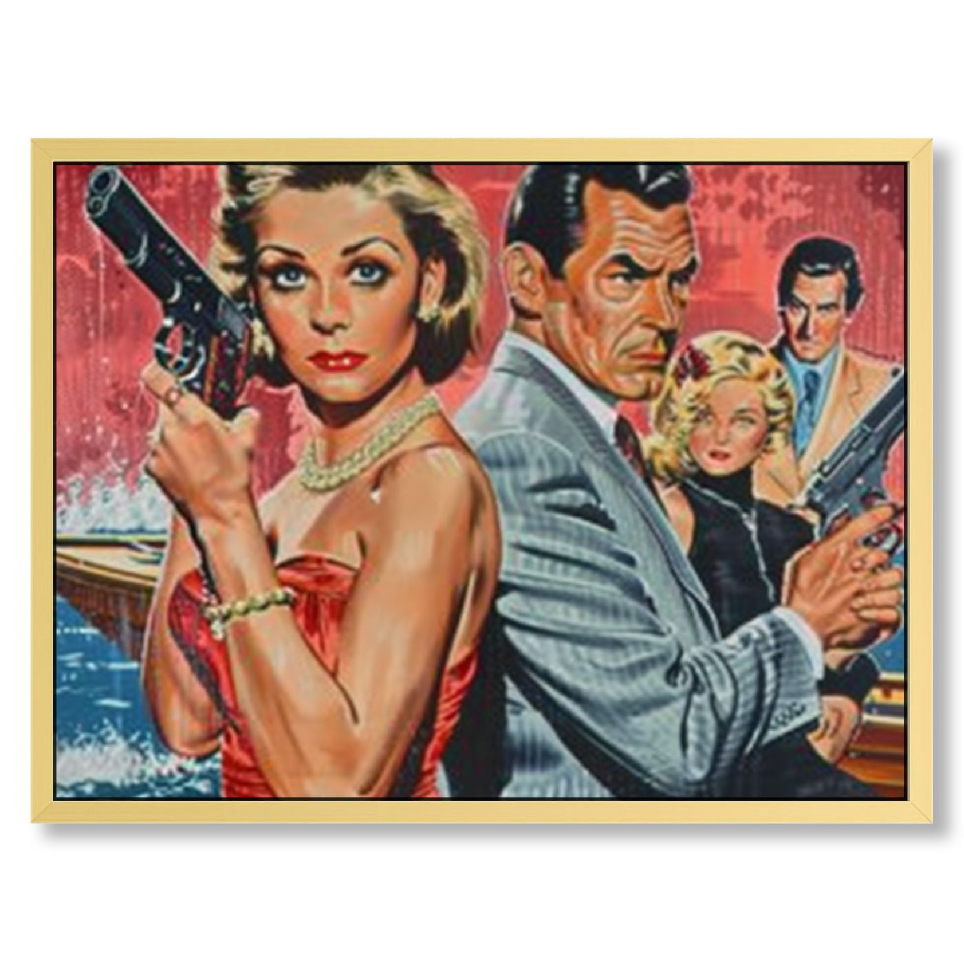 Movie Poster British Spy Thriller Film Retro Canvas Painting Posters ...