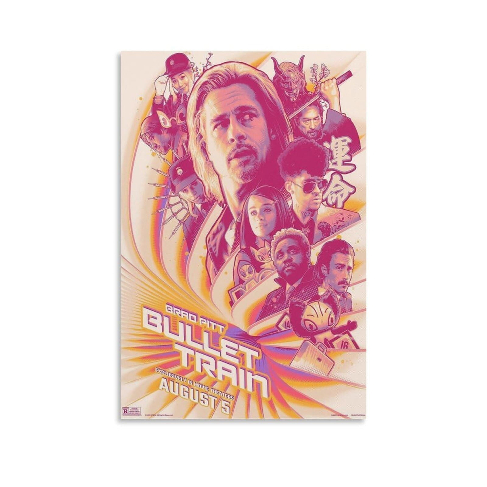 Movie Poster Bullet Train 6 Canvas Wall Art Poster Decorative Bedroom ...