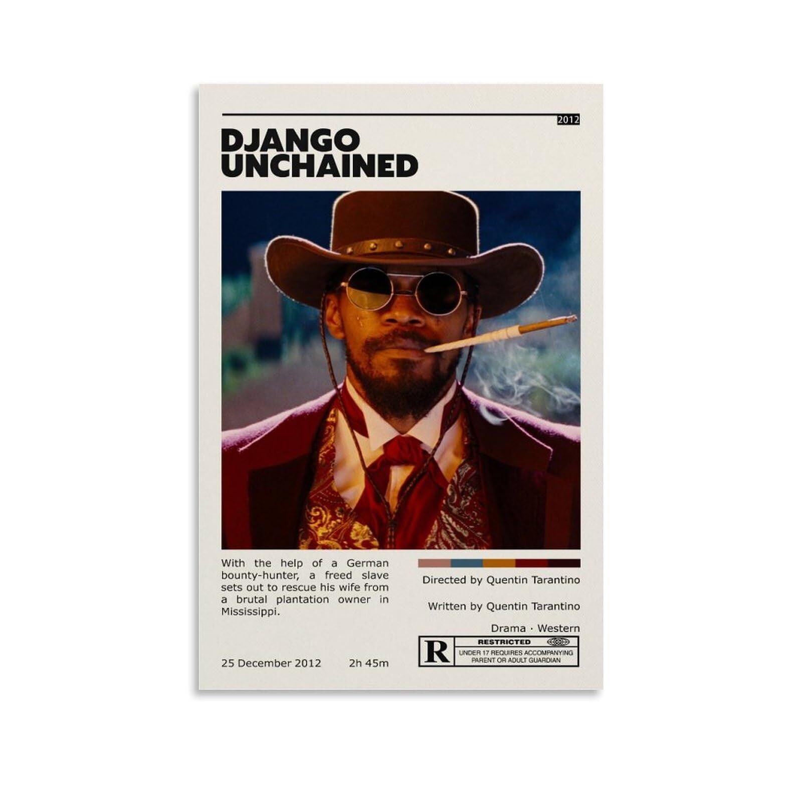 Movie Poster Django Unchained Poster Decorative Painting Canvas Wall ...