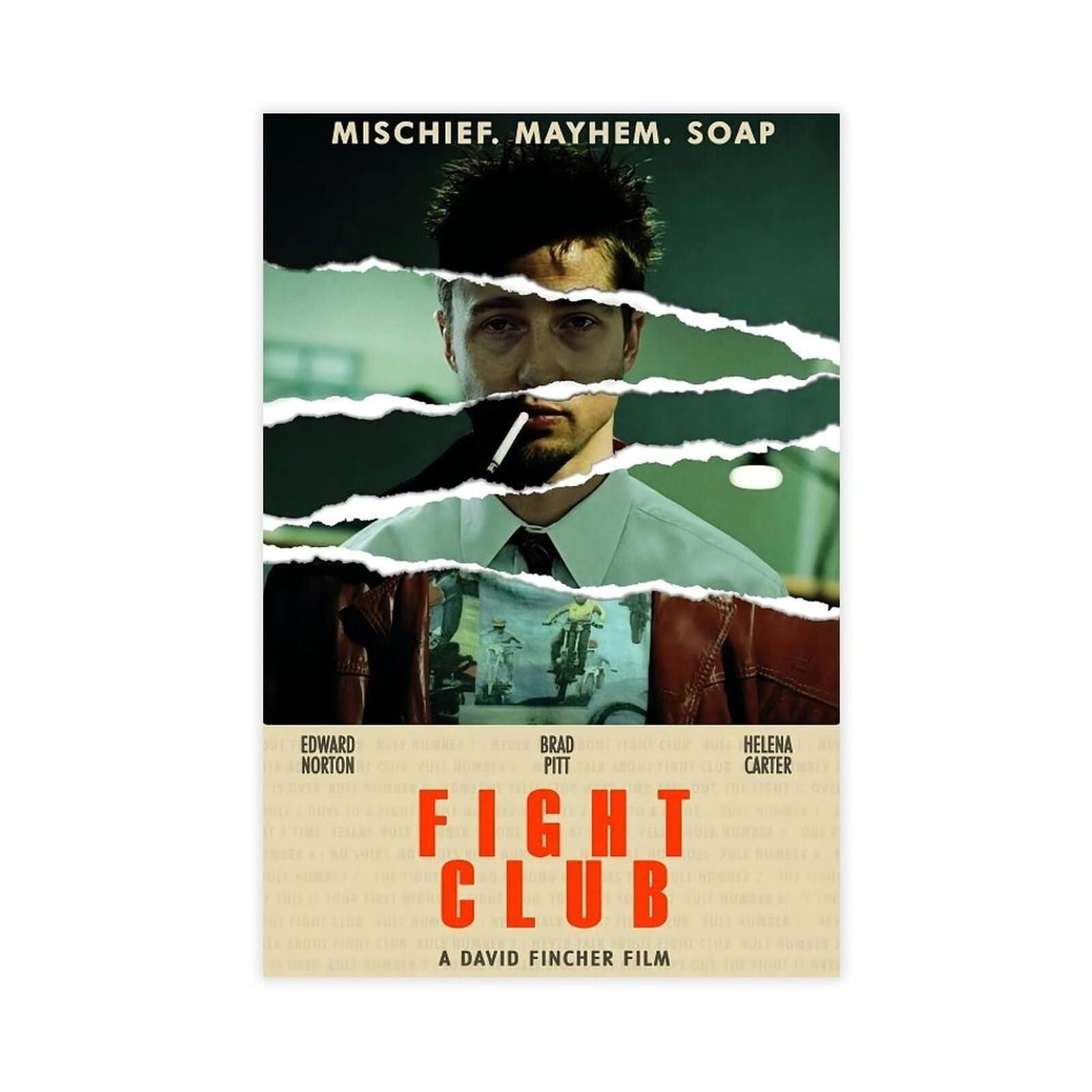 Movie Poster Fight Club Vintage Canvas Poster Wall Art Decor Print ...