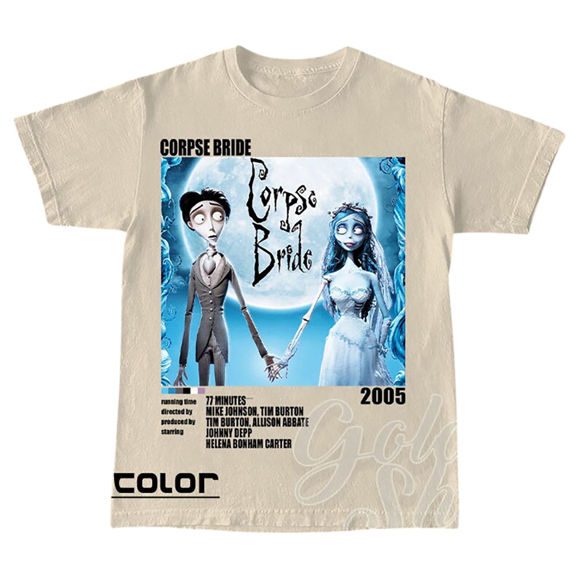 Movie Poster Inspired Corpse Bride Retro Unisex Classic 2D T-Shirt ...